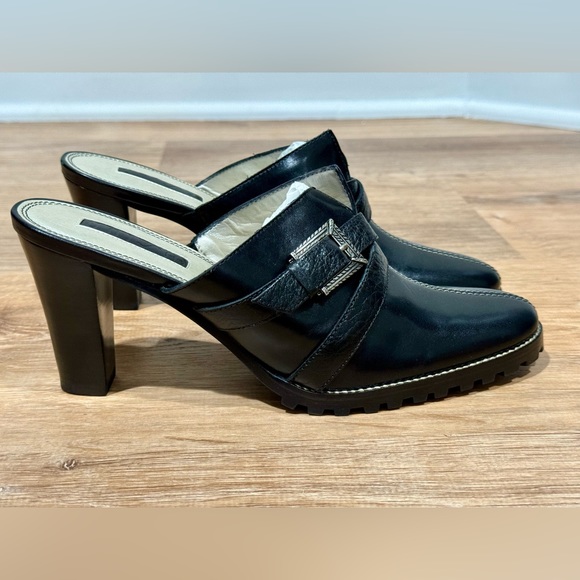 Unisa | Shoes | New Unisa Spot Black Buckled Mule Size 75 | Poshmark